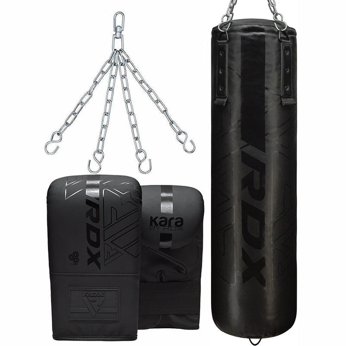 Conjunto RDX F6 KARA de 4 pés / 5 pés 3-em-1 com saco de boxe e luvas